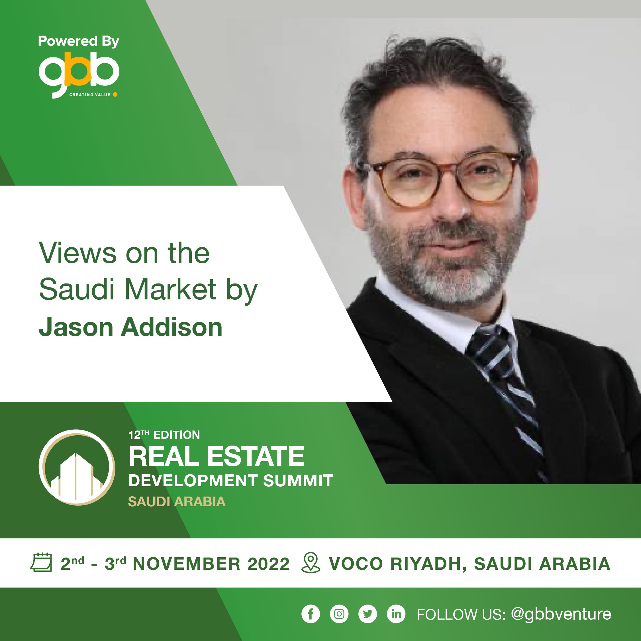 Views on the Saudi Market by Jason Addison - Real Estate Development Summit